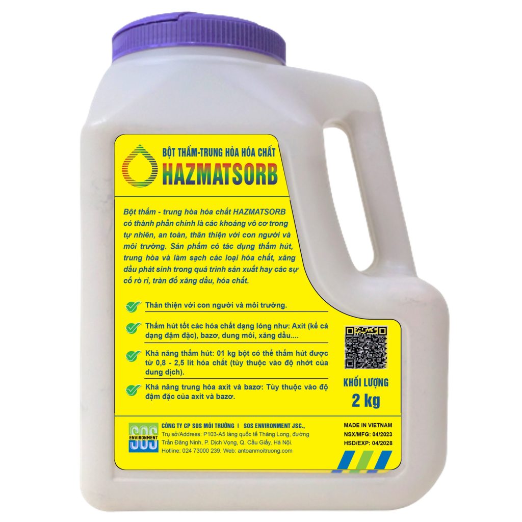 Vật tư thấm hút, làm sạch dầu/hóa chất